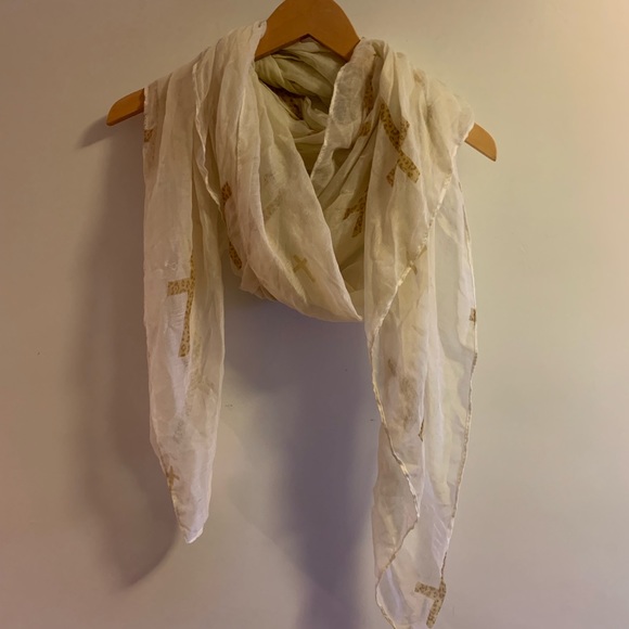 PacSun | Accessories | Pacsun Leopard Print White Scarf | Poshmark